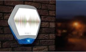 Odyssey backlit external intruder alarm sounder White frame with blue ...