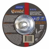 Gemini Depressed Center Wheel, 7" Dia, 1/8" Thick, 5/8" Arbor, 24 Grit ...