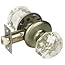 Gainsborough Sonata Crystal Door Knob Set (Locking Bed & Bath, Satin Nickel) - Doorknobs ...