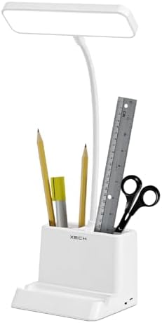 Buy Xech Table Lamp for Study LED Light Pen Stand Stationery Holder ...