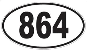 Amazon.com - Number 864 Oval Sticker
