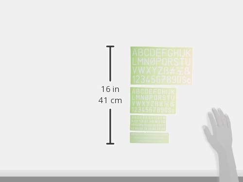 Snapklik.com : Alvin, 4-Piece Lettering Stencil Template Set, Drawing ...