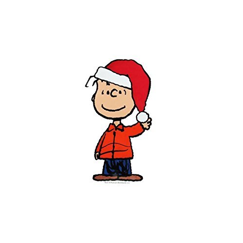 Amazon.com: 8” Peanuts Linus Wearing Santa Hat Jelz Christmas Window ...