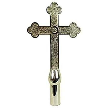 Amazon.com : 4.5" Gold Botonee Church Cross, Christian Maryland Finial ...