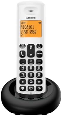 Alcatel Teléfono inalámbrico DECT E160 Blanco con Bloqueo de Llamadas ...