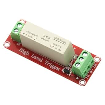 DC 5V 220V 5A 1 Channel SSR Solid State Relay Module High Low Level ...