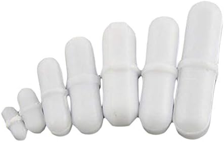 PTFE Magnetic Stirrer Teflon Beed Mixer Stir Bar, White -7 Pieces ...