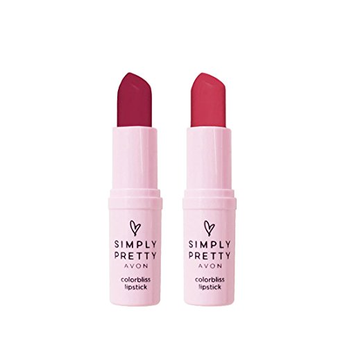 Avon Simply Pretty Colorbliss Matte Lipstick 4g - (Wine + Classic Red ...