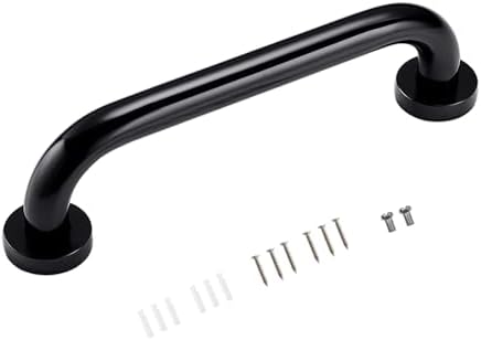 Hyuetrsa 2 Pcs 12 Inch The Black Stainless Steel Handrail Bar Stairway ...