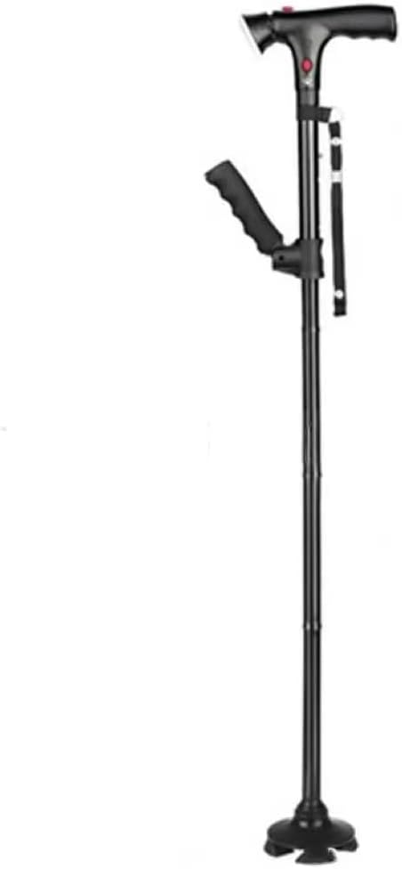 Folding Cane with Led Light and Alarm, Adjustable armrest Cane and ...