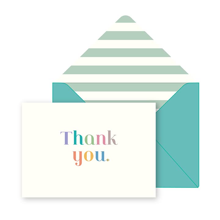 Portico Designs Multicolour Thank You – Boxed Thank You Notecards ...