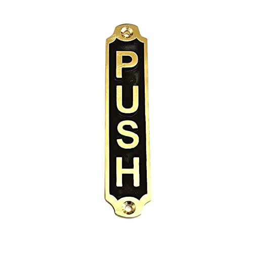 Amazon.com: Push Door Sign Plaque Designer Sign Push Sign Metal Plaque ...