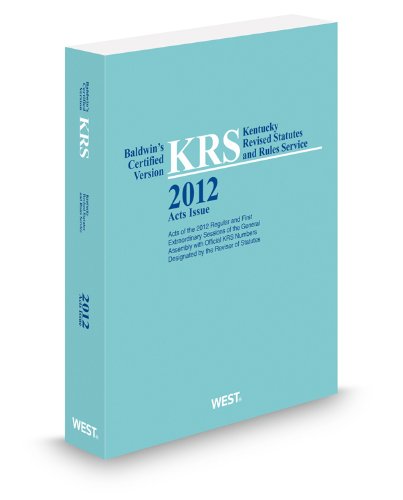 Baldwin's Kentucky Revised Statutes Acts Issue: Banks-Baldwin ...