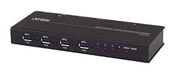 ATEN 4 x 4 USB 3.1 Gen 1 Industrial Hub Switch US3344I, Enables 4 ...