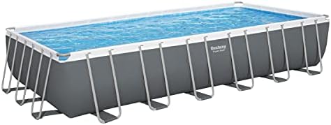 Bestway Power Steel Swimming Pool Complete Set | Above Ground Rectangle ...