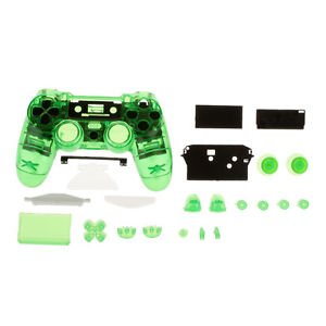 Buy Clear Green Housing Shell Case+Buttons Mod Kit for PS4 Controller ...