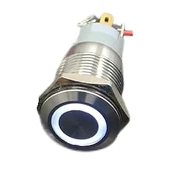 50pcs 16mm Latching Angel Eye Stainless Steel Metal LED Illuminated 6V ...