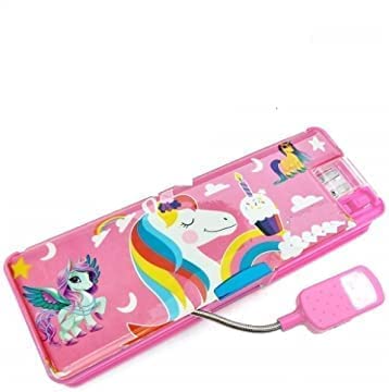 Multipurpose Geometry Box with LED Lamp Light & 2 Side Compartment ...