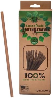 Amazon.com: 200 Count 100% Compostable Plant-Based PLA Straws-KTOB ...