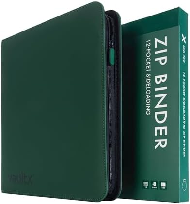Amazon.com: Vault X 12 Pocket Trading Card Zip Binder - 480 cards ...