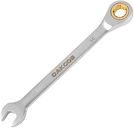 DAKCOS Fixed Head Reversible Ratchet Spanner 10mm Ratcheting ...
