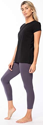 Sexy Basics Women's 5 Pack Casual & Active Basic Cotton Stretch Color T ...