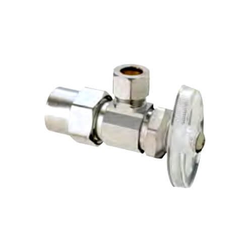 1/2" Nominal CPVC x 1/4" OD Compression Multi-Turn Angle Stop Valve ...