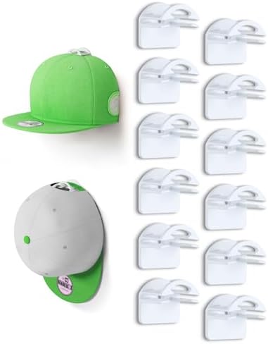 Amazon.com: Adhesive Hat Hooks for Wall, Baseball Caps Strong Holdr ...