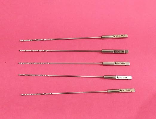 Quick Coupling Drill Bit 1.5mm Surgical SS Instruments (5pc) : Amazon ...