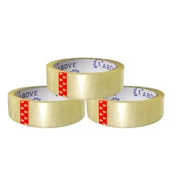 1ABOVE 3 Rolls Cellotape for Packing, 24mm x 40m, Strong Clear Packing ...