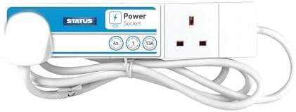 K-MART 4 Gang 2 Metre Extension Lead UK Pin Plug And Cable | 250v Power ...