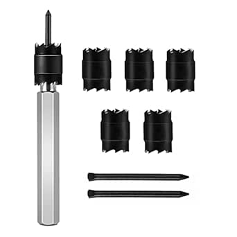 9PCS HSS Spot Welding Drill Set Spot Weld Cutter Drill Bit 8mm Twist ...