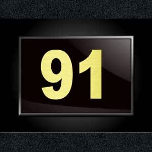 SRGInfotech Number Plate 91 Acrylic Number Plate, Black Acrylic ...
