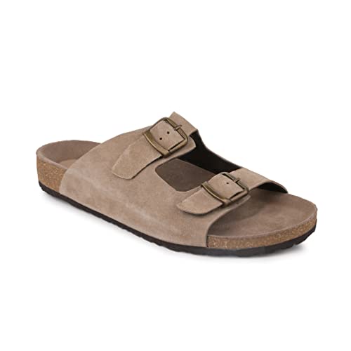 FADEY Suede Leather Cork Slide Sandals for Men: Stylish and Comfortable ...