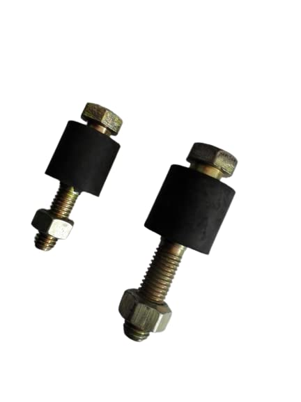 B K JAGAN & CO Coupling Bolt with Rubber Bush Plain(Pack of 2) (10 x 65 ...