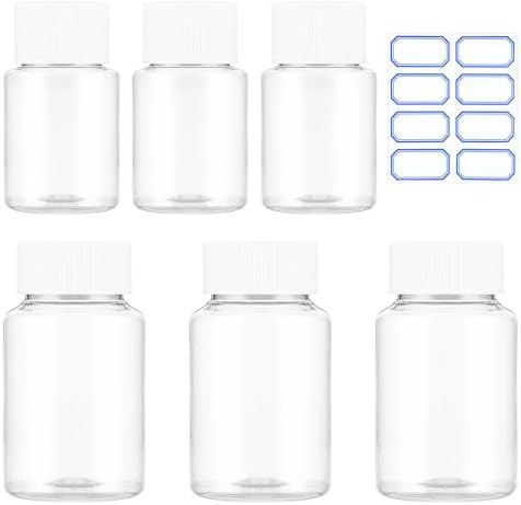 Amazon.com: WLLHYF 4Pcs Clear Pill Bottle, 50ml Empty Clear Plastic ...
