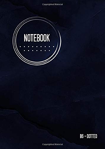Amazon.com: Dotted Notebook B6: Journal Notebook, Marble Blue Black ...
