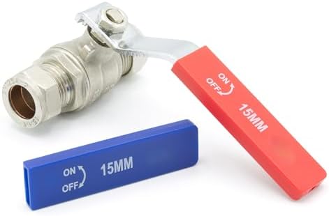 15mm Lever Isolation Valve ISO Compression Fitting Full Bore Water Shut ...