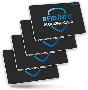 WHonor RFID Blocking Card 4 Pack, Debit Credit Card Protector, Anti ...
