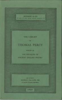 THE LIBRARY OF THOMAS PERCY 1729-1811, BISHOP OF DROMORE EDITOR OF THE ...