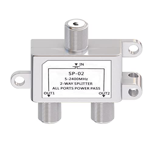 Bingfu Satellite Splitter 2-Way SAT BK Switch with F Connector for ...