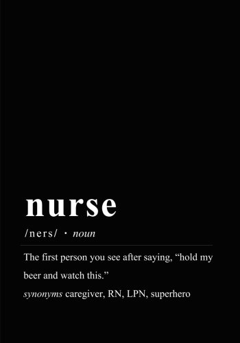 The Nurse Dictionary Definition Notebook: A 7 x 10 inch Notebook ...