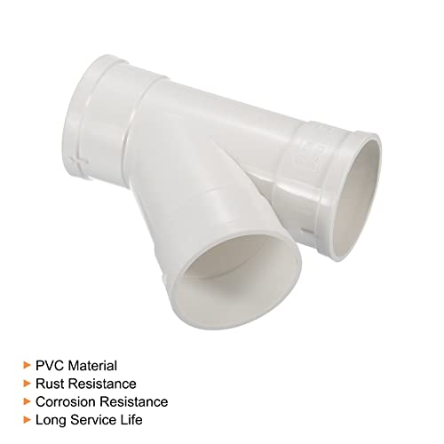 PATIKIL 3″ Wye Pipe Fitting, Y-Shape Splitter Duct Hose Connector for ...