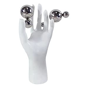 Buy FABLOFT® Resin White Hand with Silver Balls Statue Sculpture ...