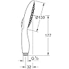 GROHE 27673000 Power and Soul Hand Shower, 130 mm, 9.5 L/Minute ...