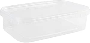 Amazon.com: 24 oz Rectangular Clear Food Storage Containers with Lids ...