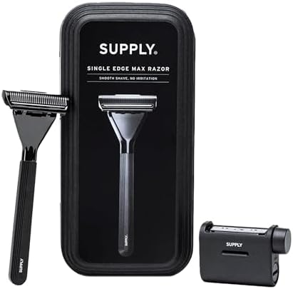 Amazon.com: SUPPLY Single Edge Max Razor for Men – Premium Metal Single ...