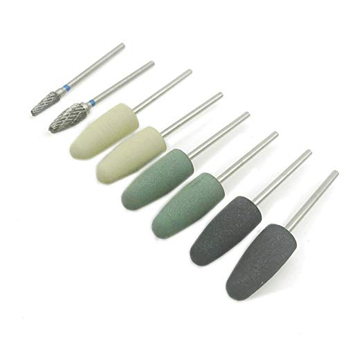 8Pcs HP Resin Base Acrylic Polishing Burs Kit Drill Polisher Rotary ...