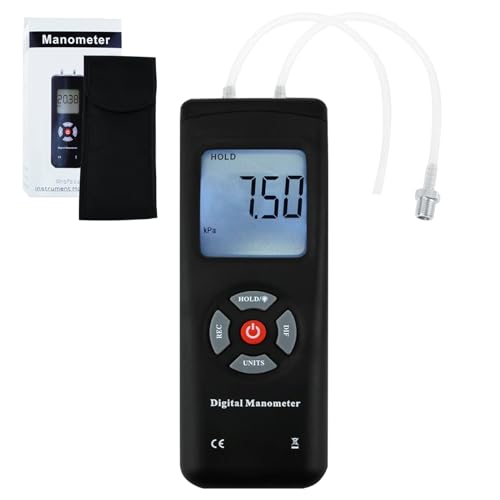 Manometer Gas Pressure Tester Digital Air Pressure Meter, 12 Selectable ...