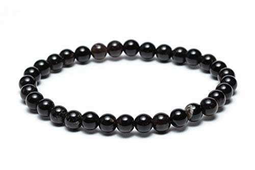 Amazon | チベット産モリオン(黒水晶)ブレスレット《Aランク6mm》※内径15cm/16cm/17cm/18cmよりお選び下さい 【ブレスレットAMERI】 (17cm ...